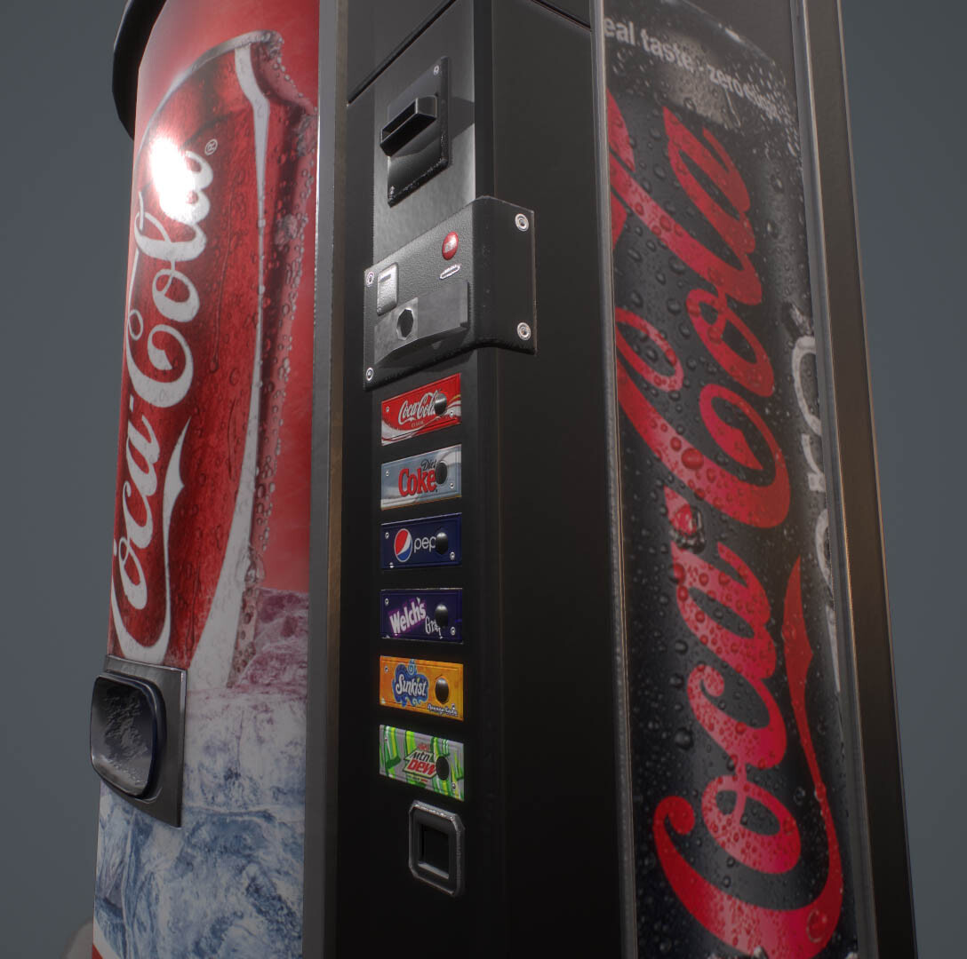 ArtStation - the vending machine - lowpoly game asset - 2k maps pbr ...