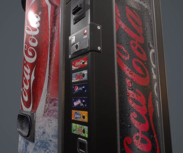ArtStation - the vending machine - lowpoly game asset - 2k maps pbr ...