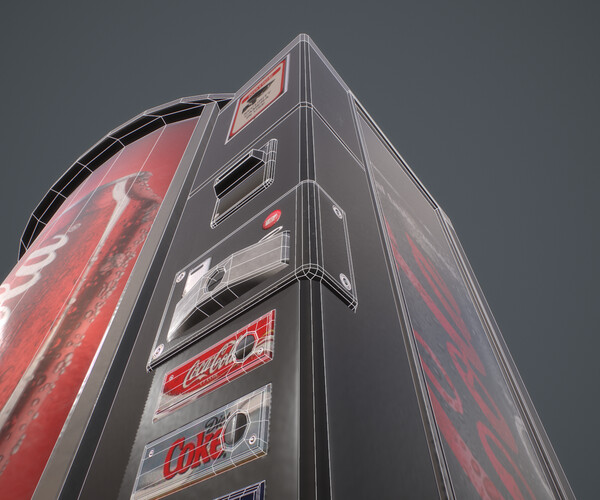 ArtStation - the vending machine - lowpoly game asset - 2k maps pbr ...