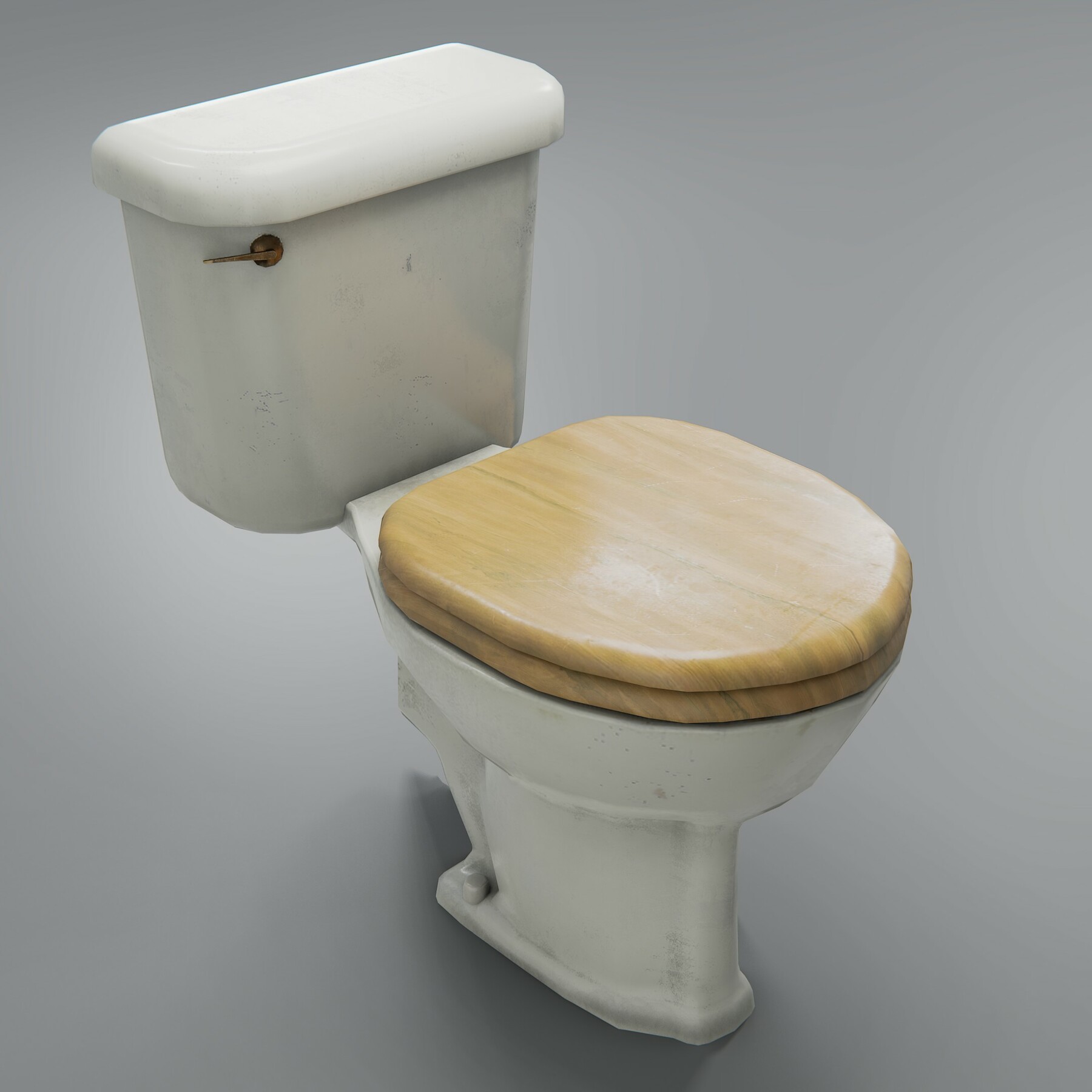 ArtStation - Grungy Toilet Low-poly 3D model | Game Assets