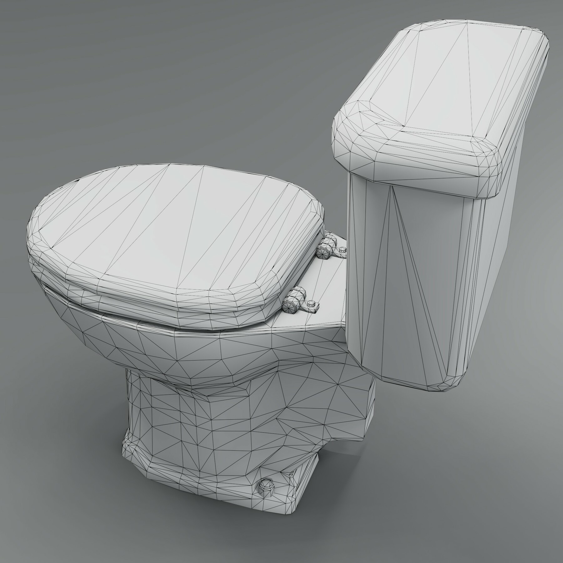 ArtStation - Grungy Toilet Low-poly 3D model | Game Assets