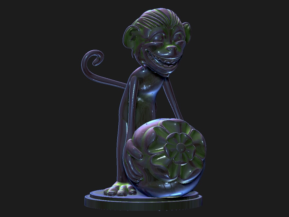 ArtStation - MATCAPS PACK 100 ZBRUSH + MONKEY MODEL WITH UV MAP | Resources