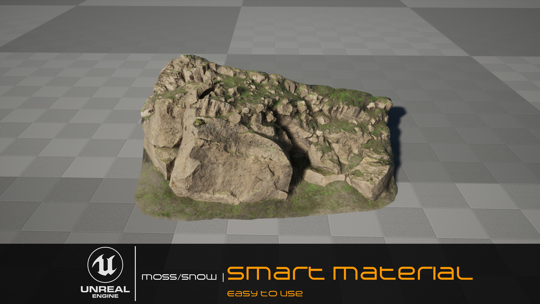 ArtStation - unrealengine Smart material | moss&snow | Game Assets