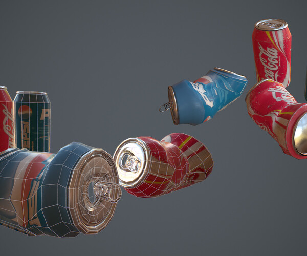 ArtStation - coca-cola and pepsi can | Game Assets
