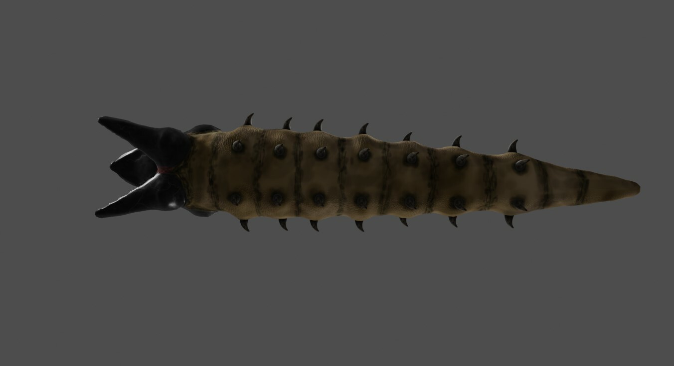 ArtStation - Giant Worm Monster - Verme Monstro Low-poly 3D model ...