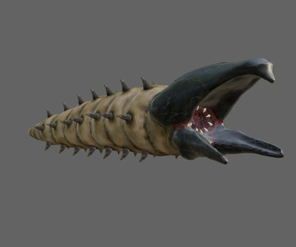 ArtStation - Giant Worm Monster - Verme Monstro Low-poly 3D model ...