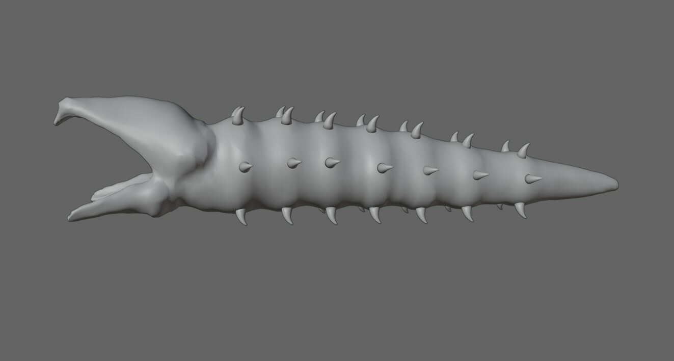 ArtStation - Giant Worm Monster - Verme Monstro Low-poly 3D model ...