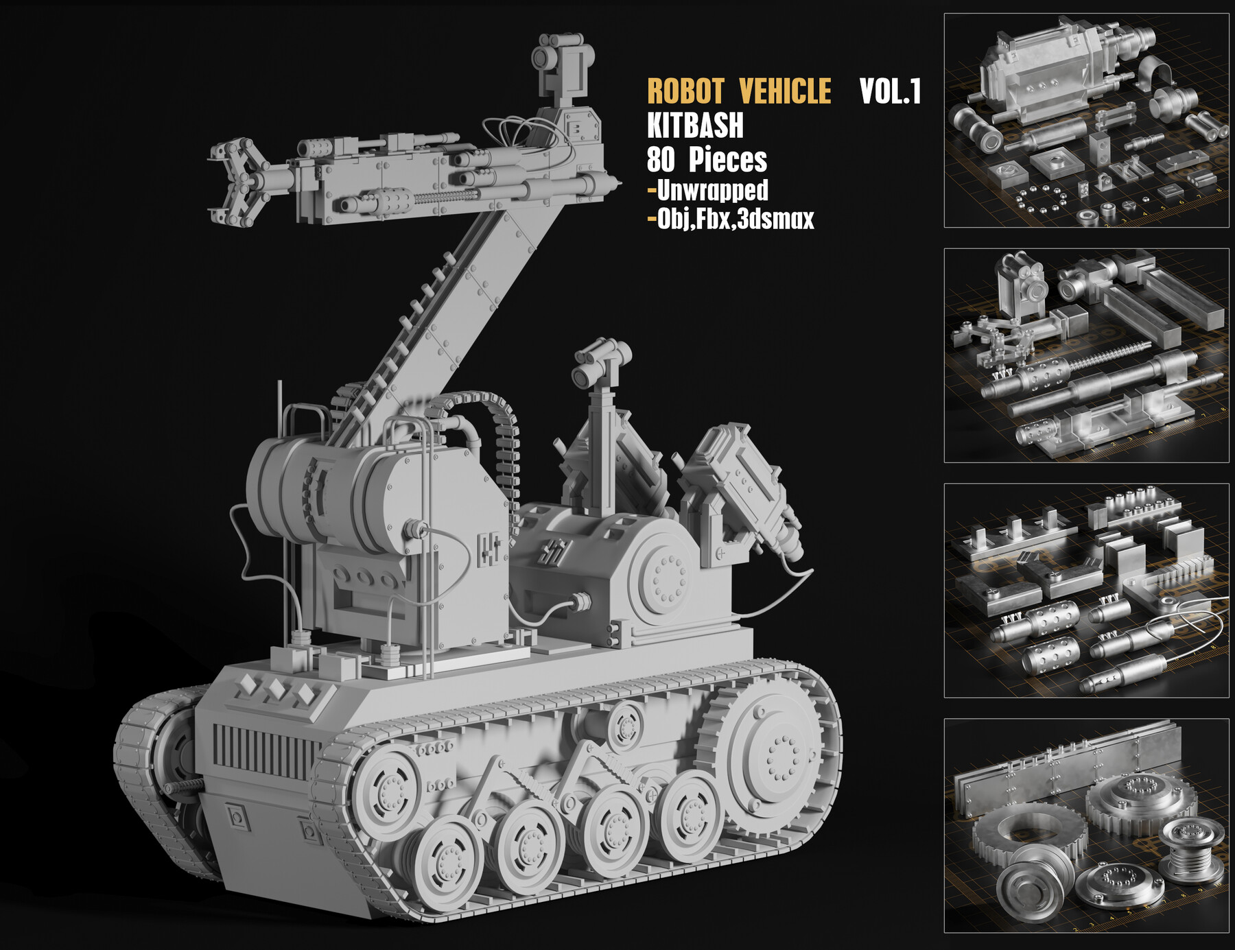 ArtStation - Robot vehicle kitbash | Resources