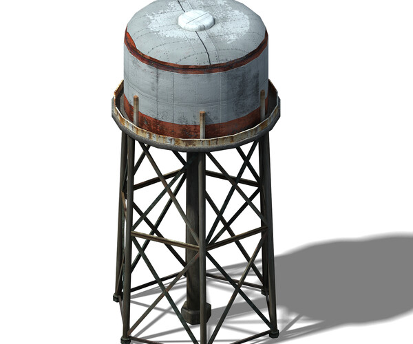 ArtStation - City-water tower 01 | Game Assets