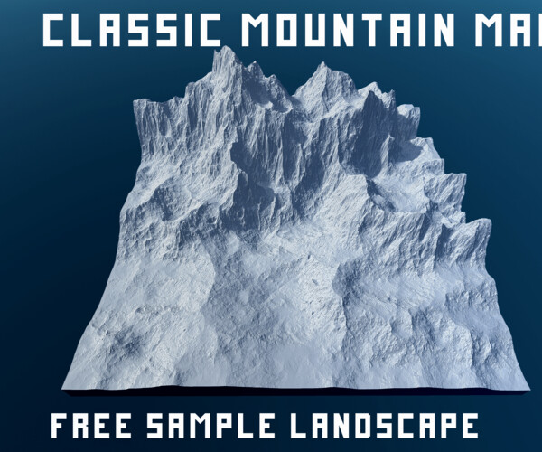 ArtStation - Free sample landscape. Classic Mountain | Resources