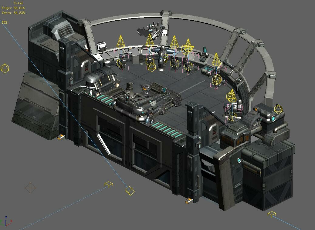 ArtStation - Spaceship - indoor - console | Game Assets