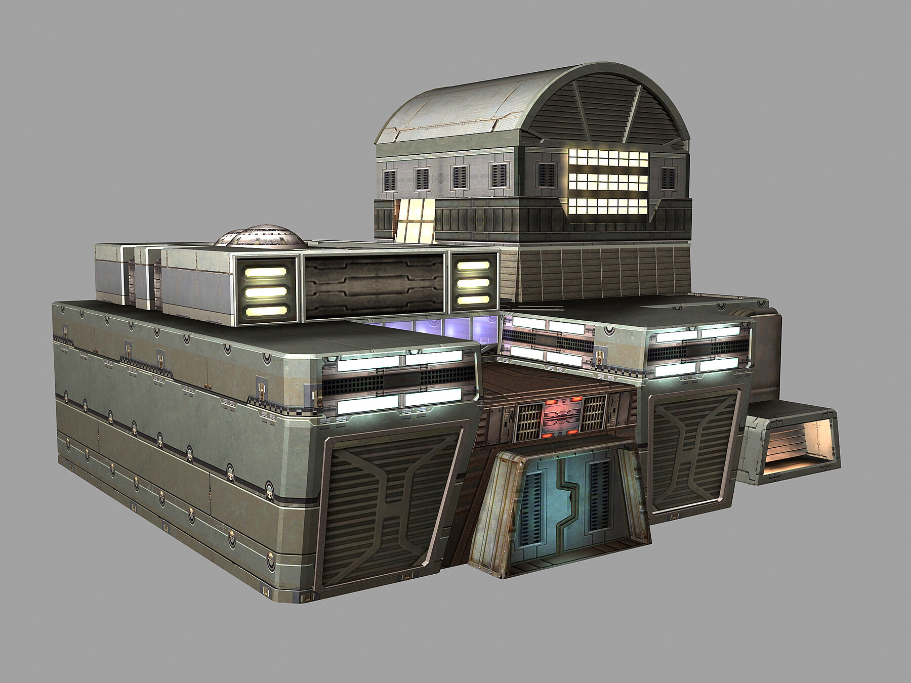 ArtStation - Mechanical building - base repair shop | Game Assets