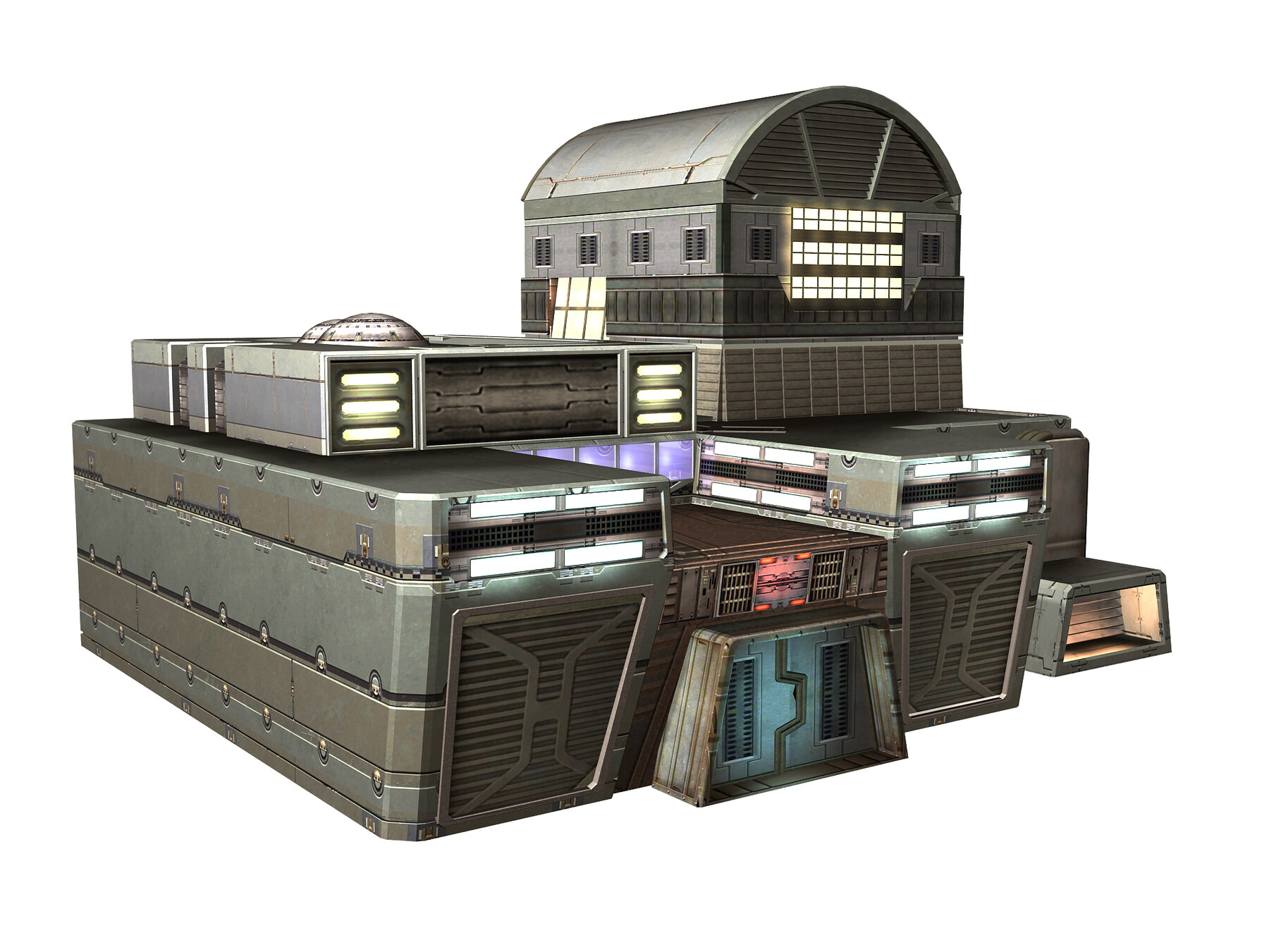 ArtStation - Mechanical building - base repair shop | Game Assets