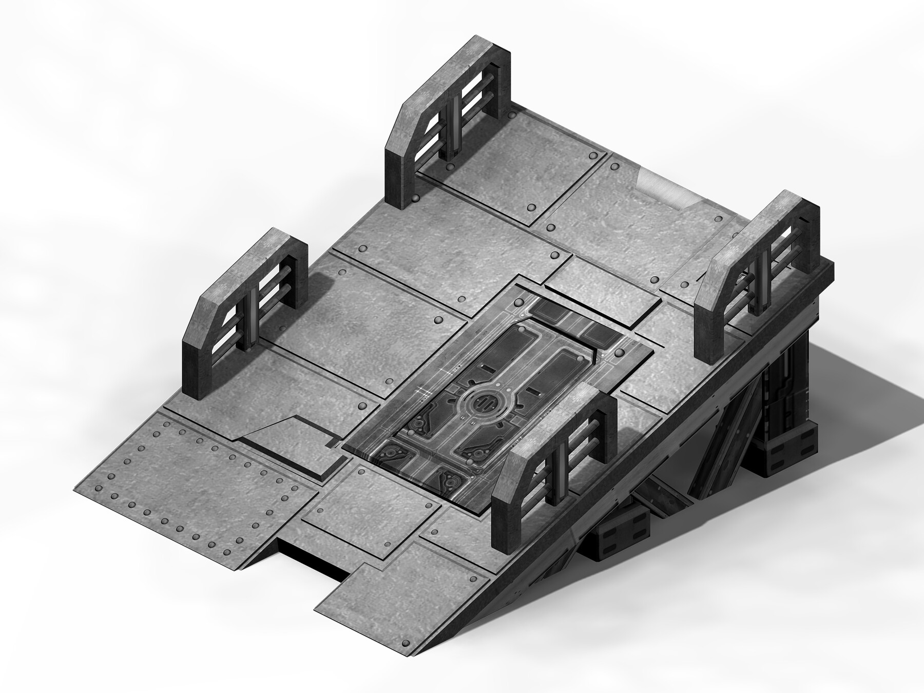 ArtStation - Mechanical Building - Slope 01 | Game Assets