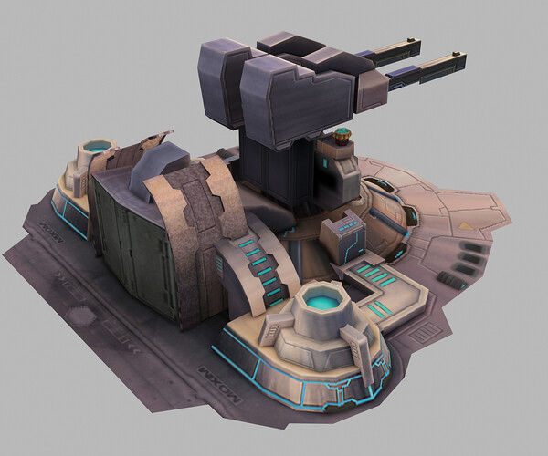 ArtStation - Machinery - Turret 02 | Game Assets