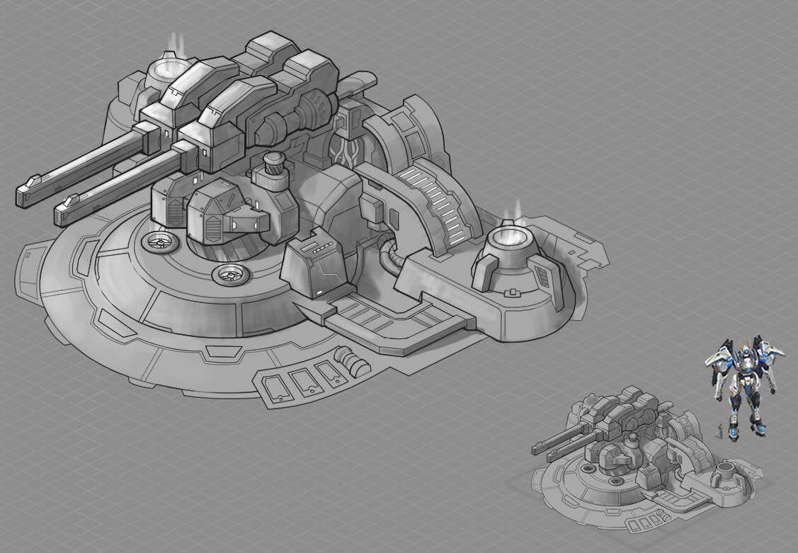 ArtStation - Machinery - Turret 02 | Game Assets