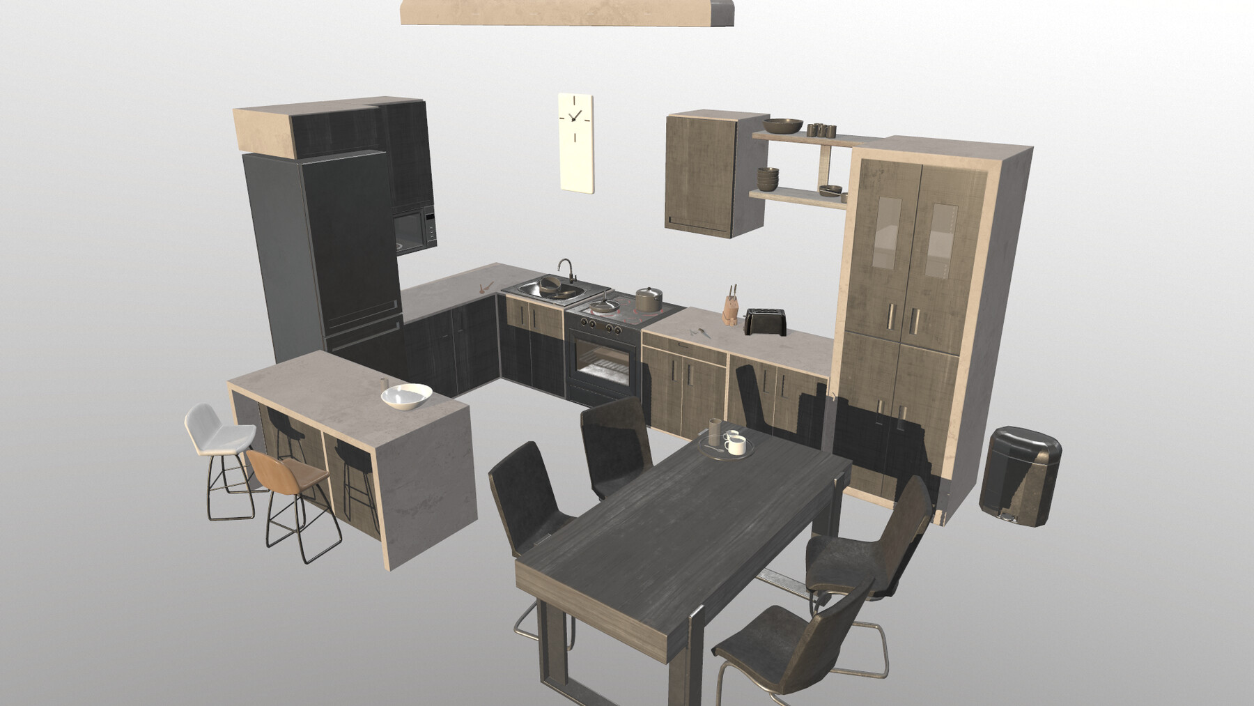 ArtStation - Full kitchen set | Game Assets