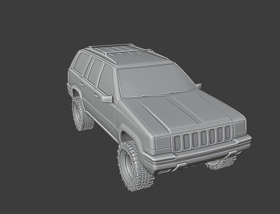 ArtStation - jeep grand cherokee zj 1993 - For 3D Printing 3D print ...