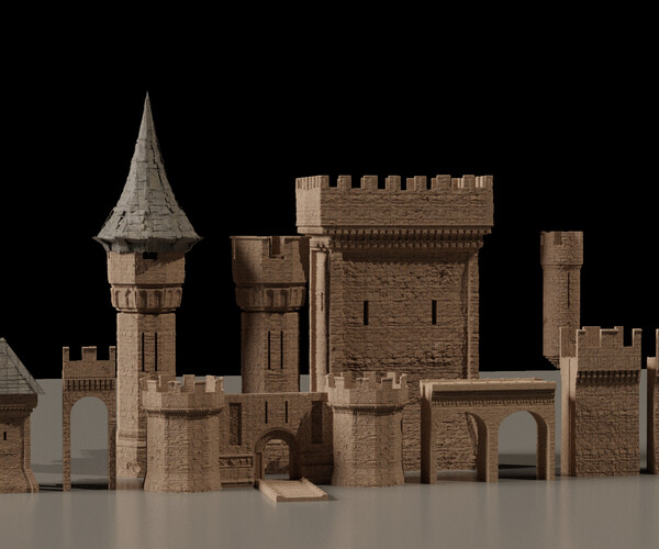 ArtStation - Fantasy Castle Kitbash Set | Resources