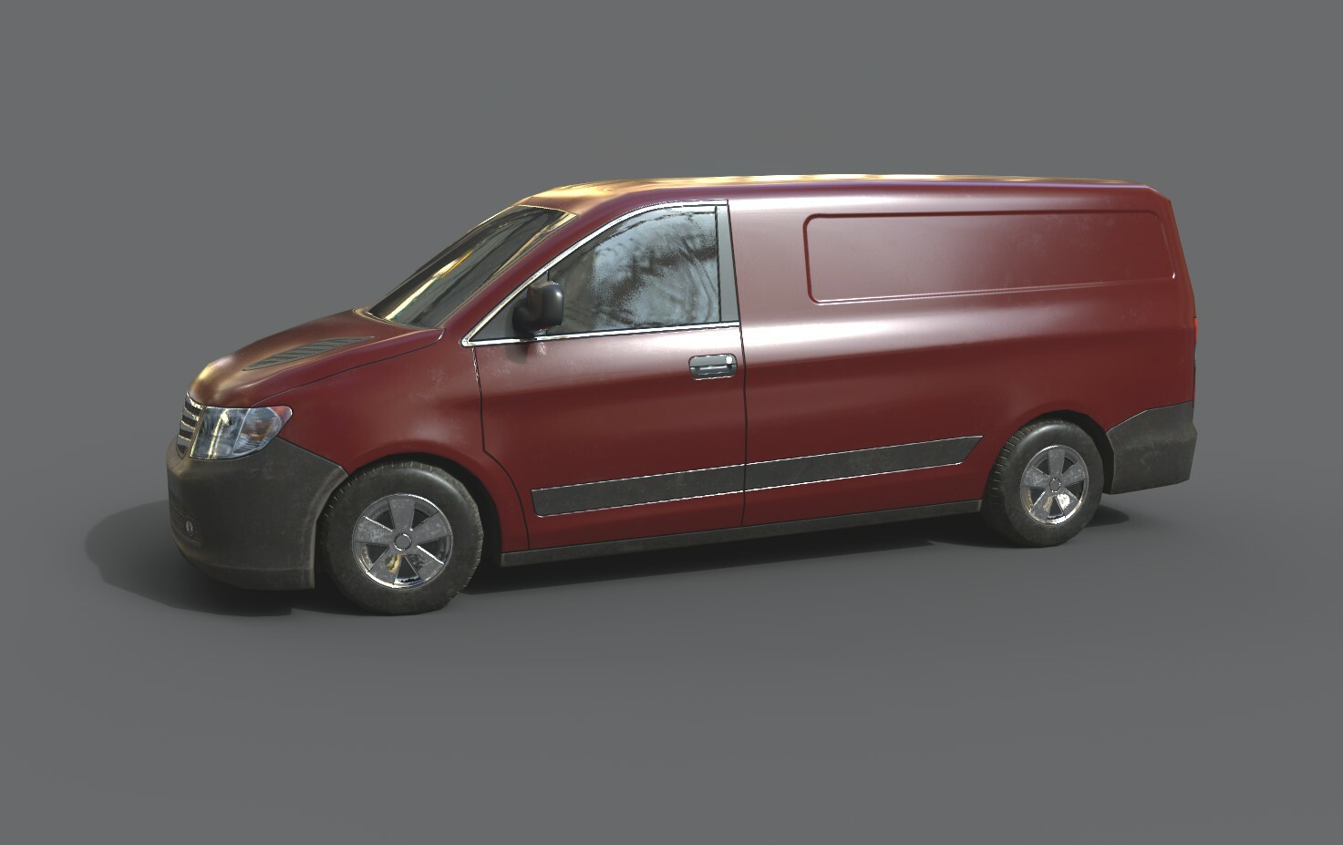ArtStation - Generic Minivan Brown | Game Assets