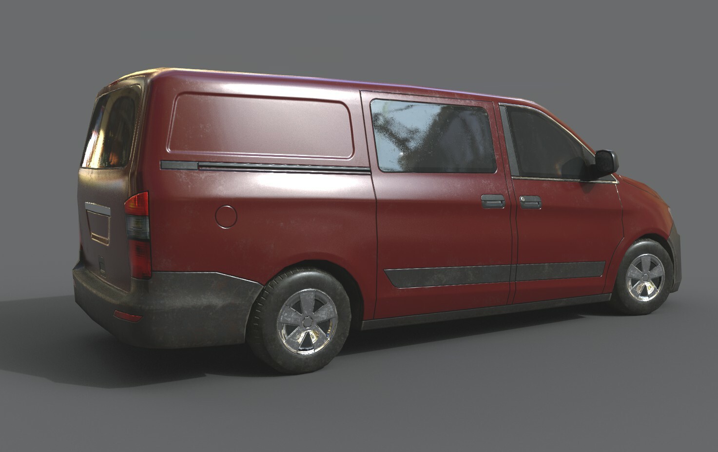 ArtStation - Generic Minivan Brown | Game Assets