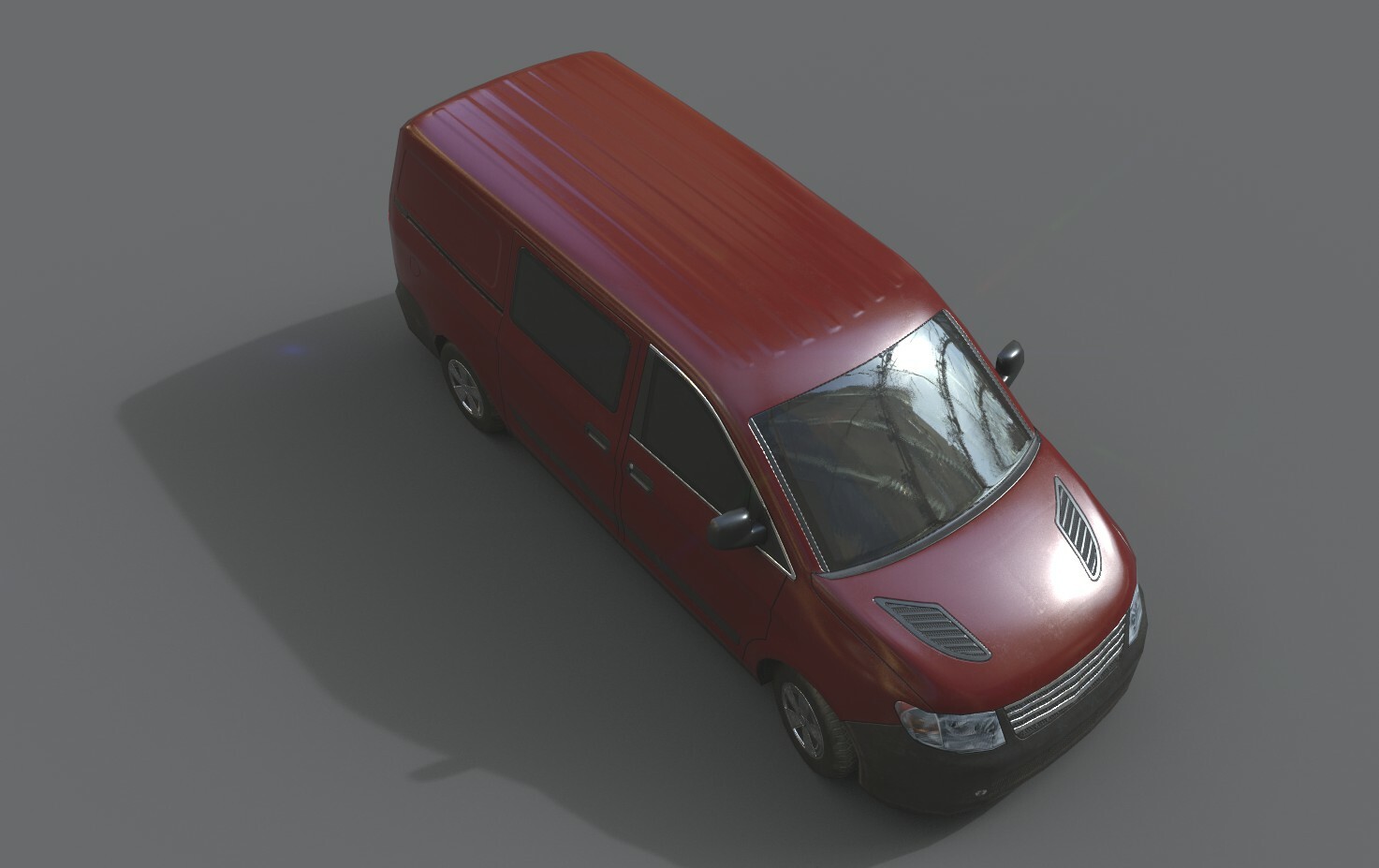 ArtStation - Generic Minivan Brown | Game Assets