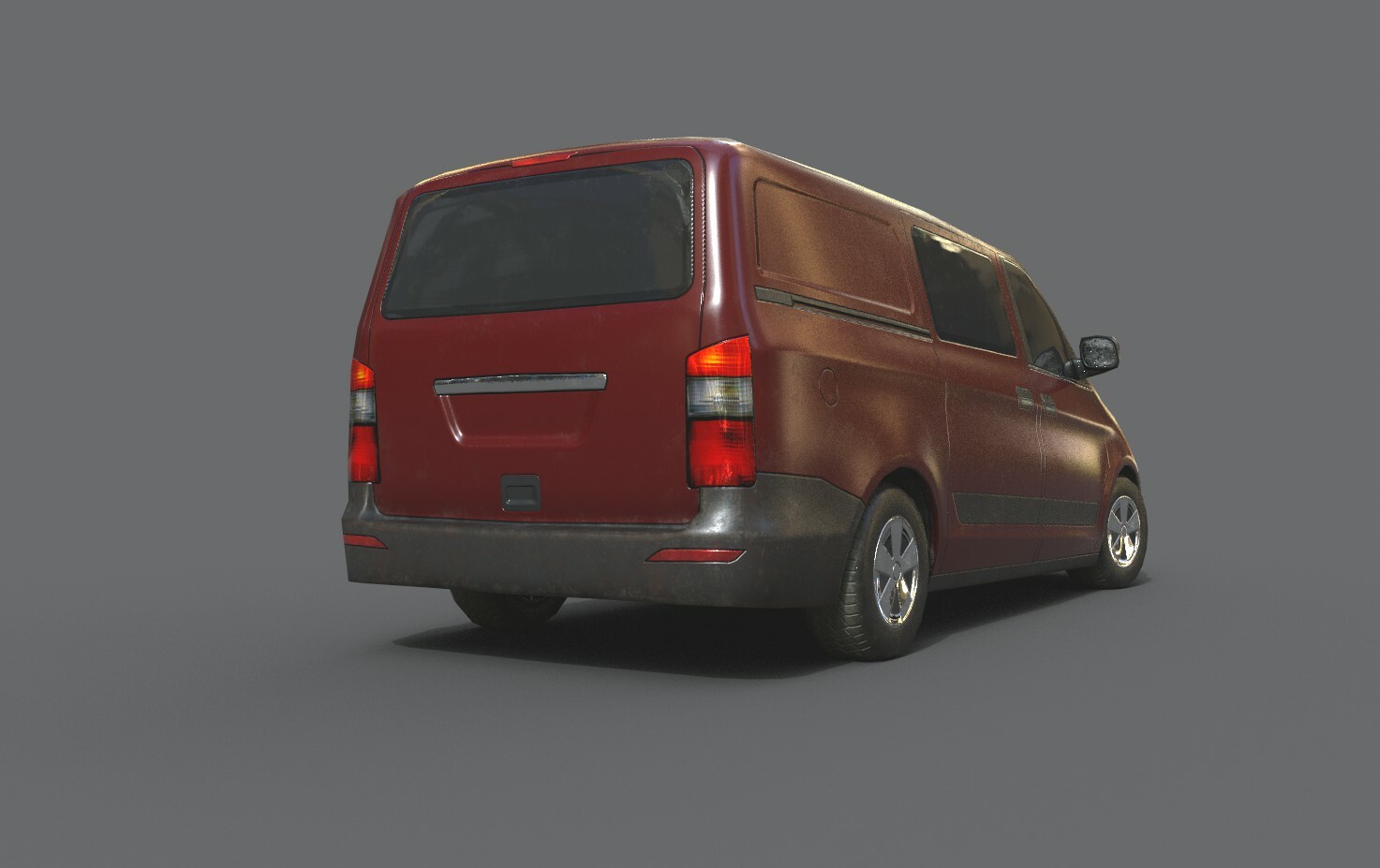 ArtStation - Generic Minivan Brown | Game Assets
