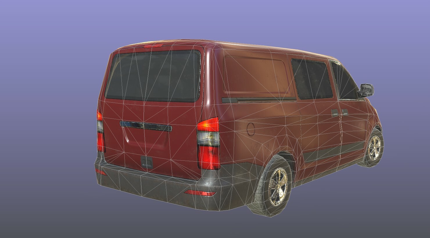 ArtStation - Generic Minivan Brown | Game Assets