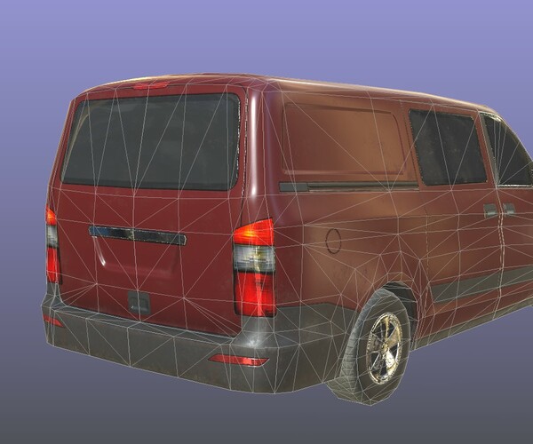 ArtStation - Generic Minivan Brown | Game Assets