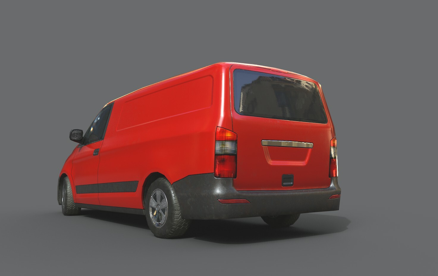 ArtStation - Generic Minivan Red | Game Assets
