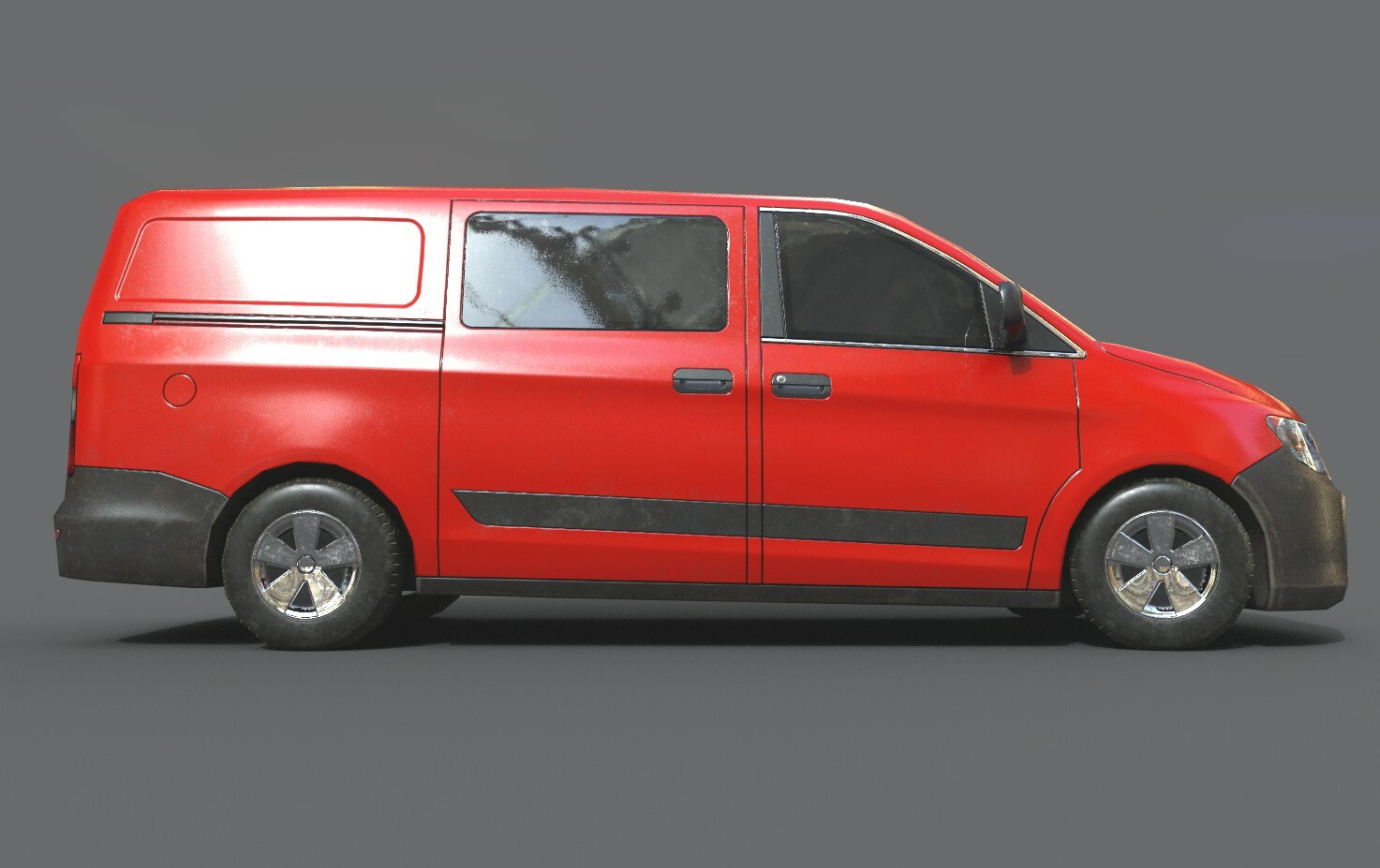 ArtStation - Generic Minivan Red | Game Assets