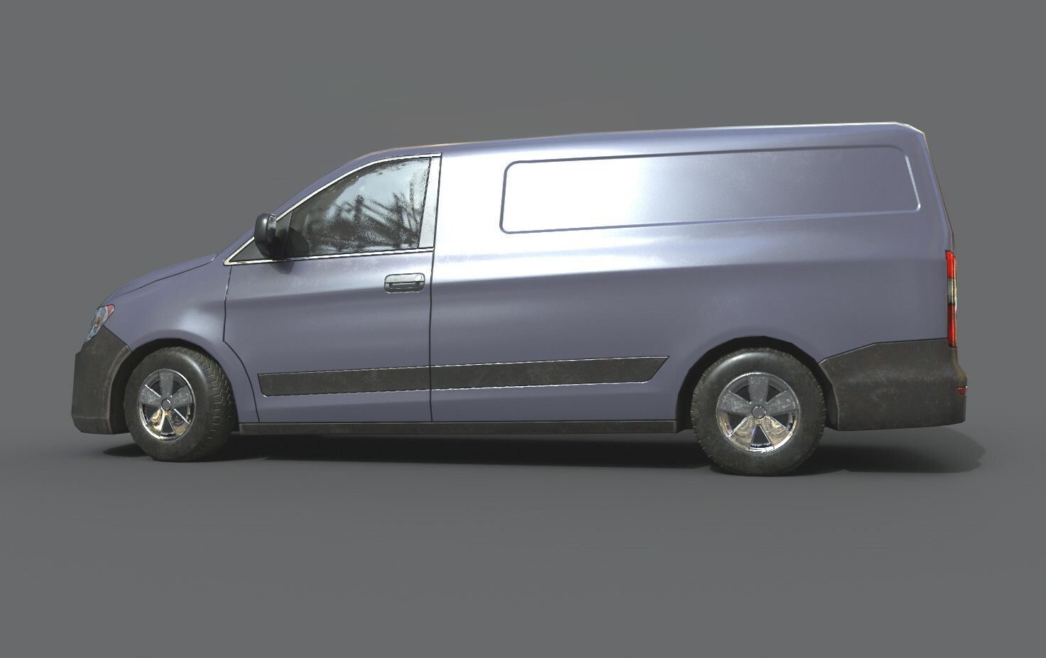 ArtStation - Generic Minivan Grey | Game Assets