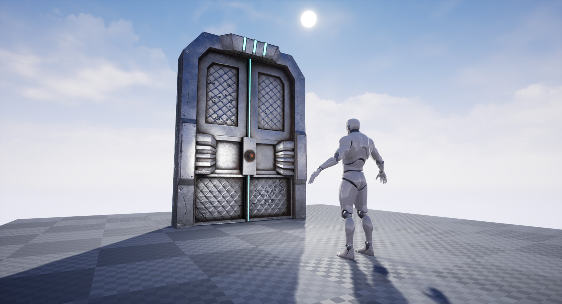 ArtStation - Cyberpunk Sci-Fi Door 3 - Low Poly - Free | Game Assets