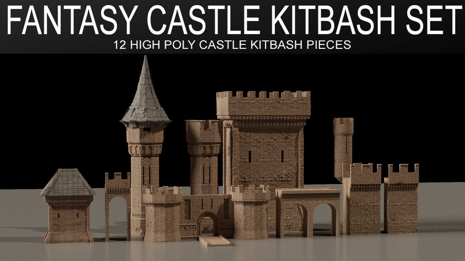 ArtStation - Fantasy Castle Kitbash Set | Resources