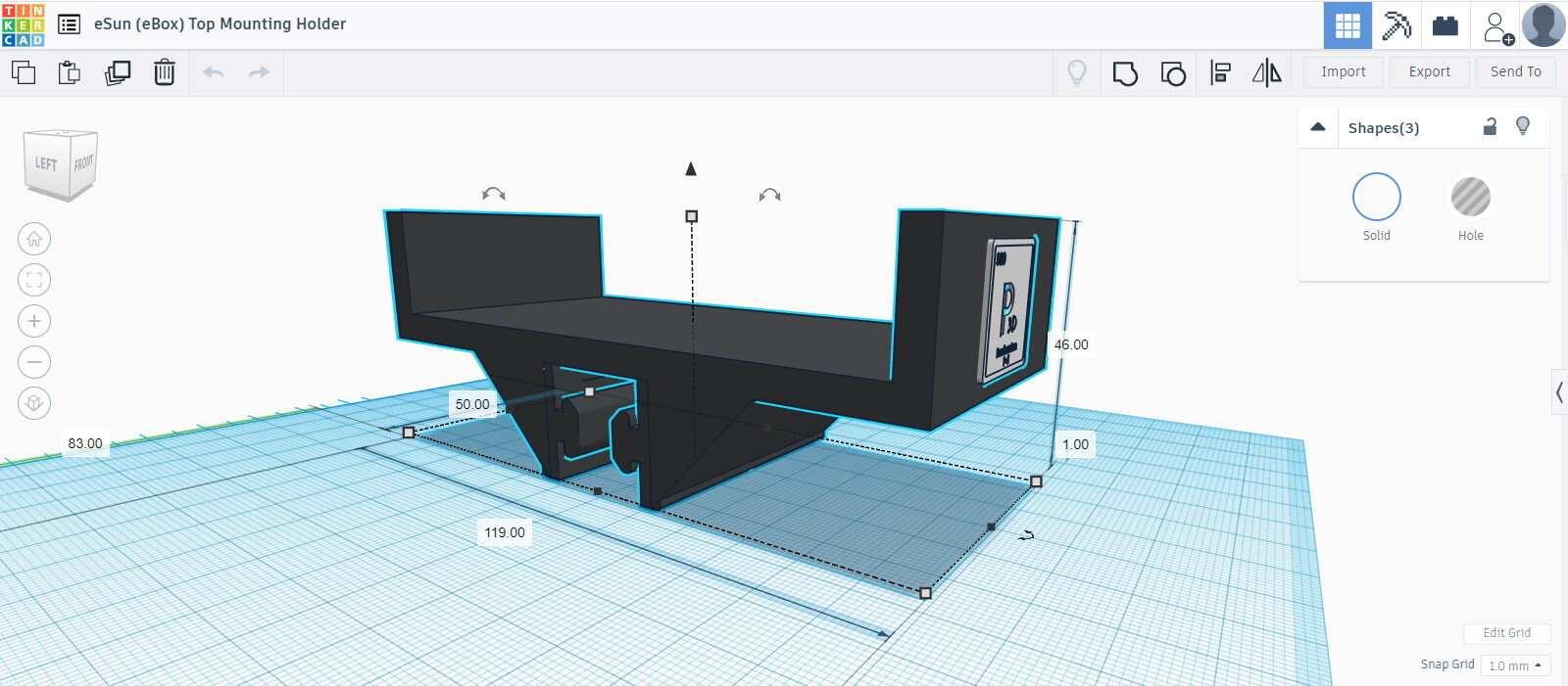 ArtStation - ESUN (EBOX) 3D FILAMENT STORAGE DRYER BOX TOP MOUNTING ...