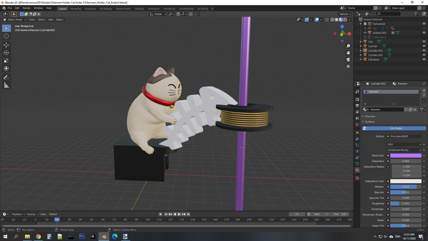 ArtStation - CAT FISHING CREALITY ENDER 3 V2 FILAMENT GUIDE | Game Assets