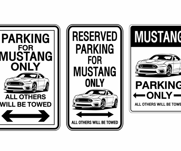 ArtStation - DIGITAL FILE VECTOR / Sign Parking MUSTANG Only | Artworks