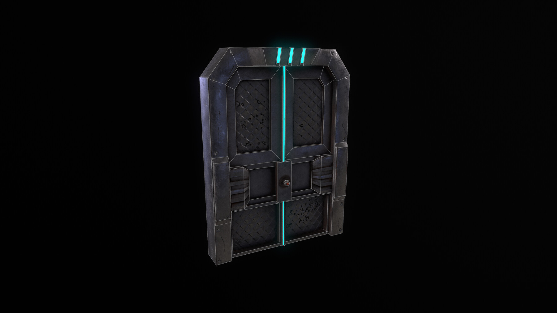 ArtStation - Cyberpunk Sci-Fi Door 3 - Low Poly - Free | Game Assets