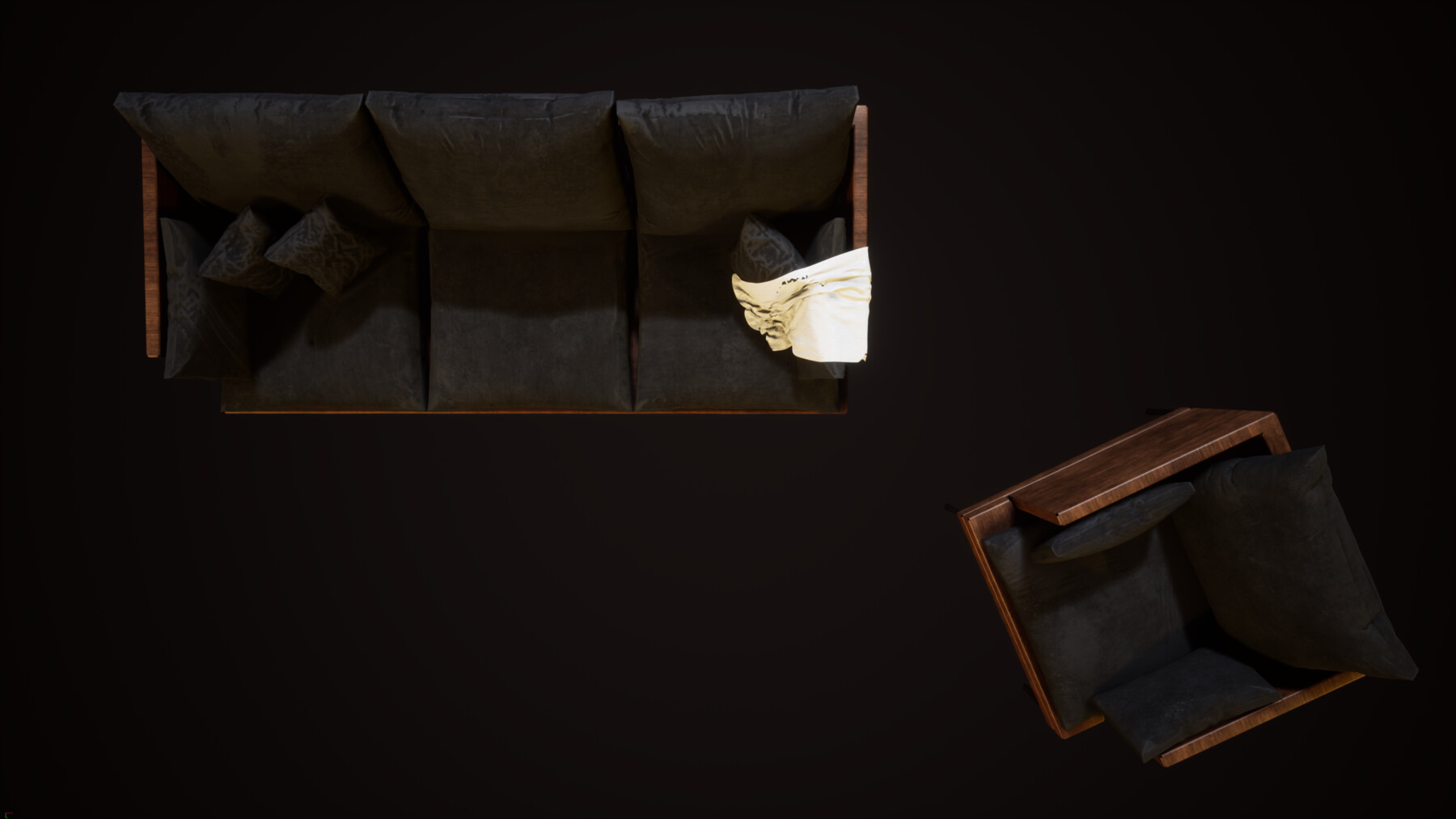 ArtStation - Sofa and Armchair for horror game | Game Assets