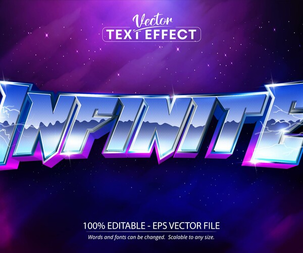 ArtStation - Infinite text, neon style editable text effect | Artworks