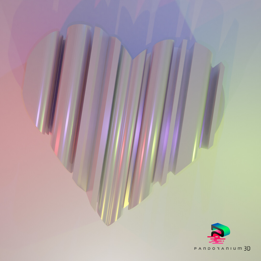 ArtStation - 3D WORD SHAPE OF HEARTS (BOY & GIRL) | Game Assets