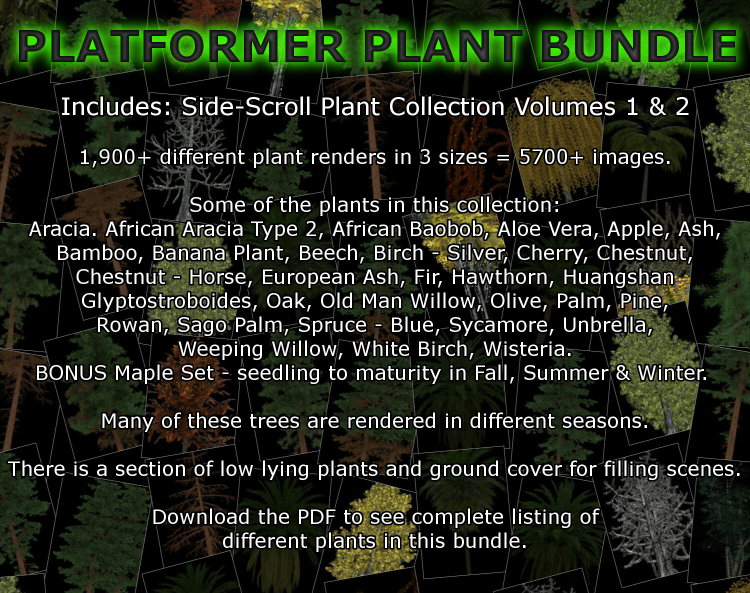 ArtStation - Platformer Plant Bundle - Side-Scroll Plant Collections Volume 1 & 2 | Artworks