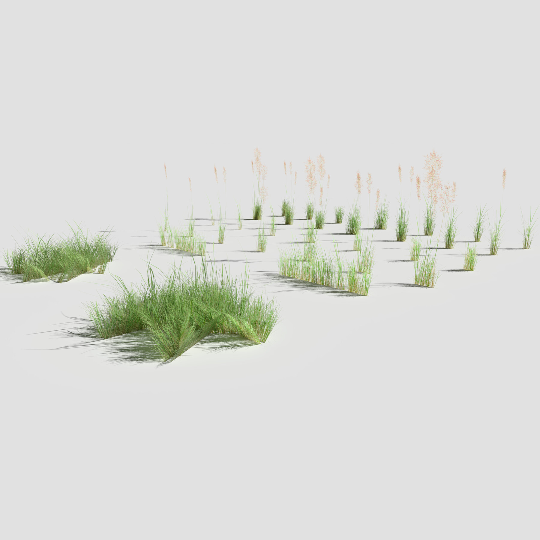 ArtStation - Low Poly Bent Grass Pack | Game Assets