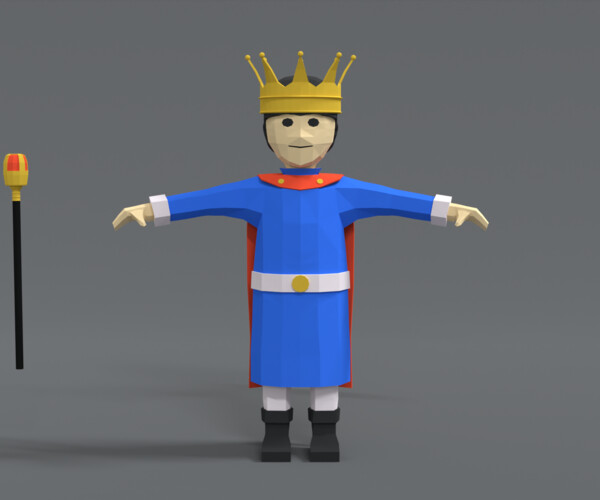 ArtStation - Low Poly Cartoon King | Game Assets