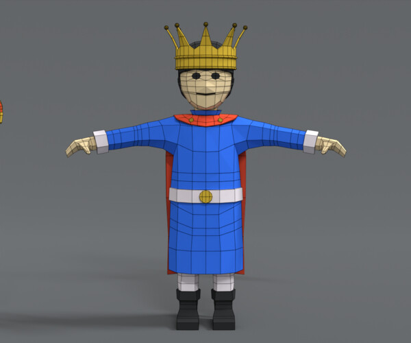 ArtStation - Low Poly Cartoon King | Game Assets