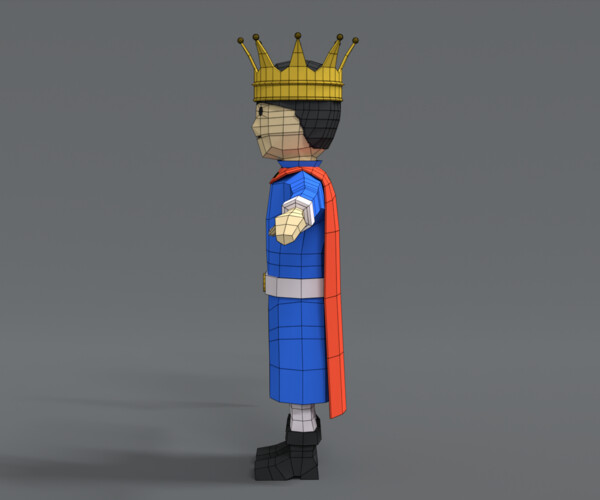 ArtStation - Low Poly Cartoon King | Game Assets