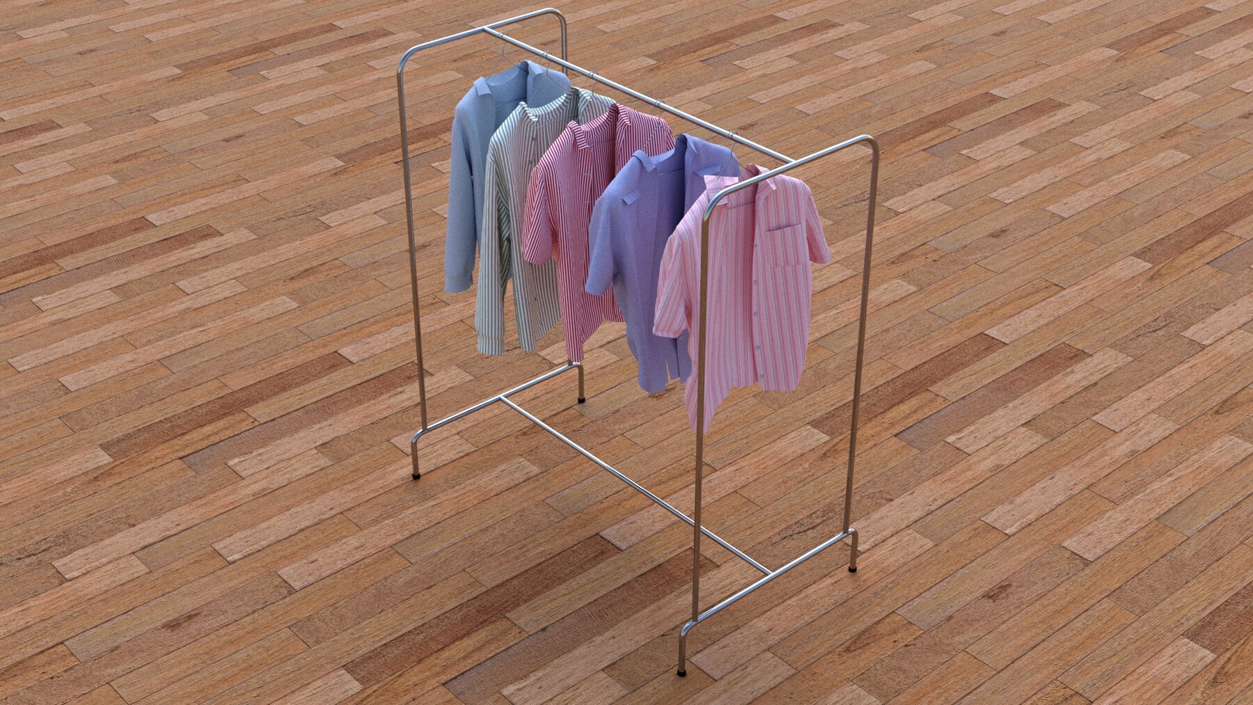 ArtStation - Textured Hanged shirts Rack | Resources