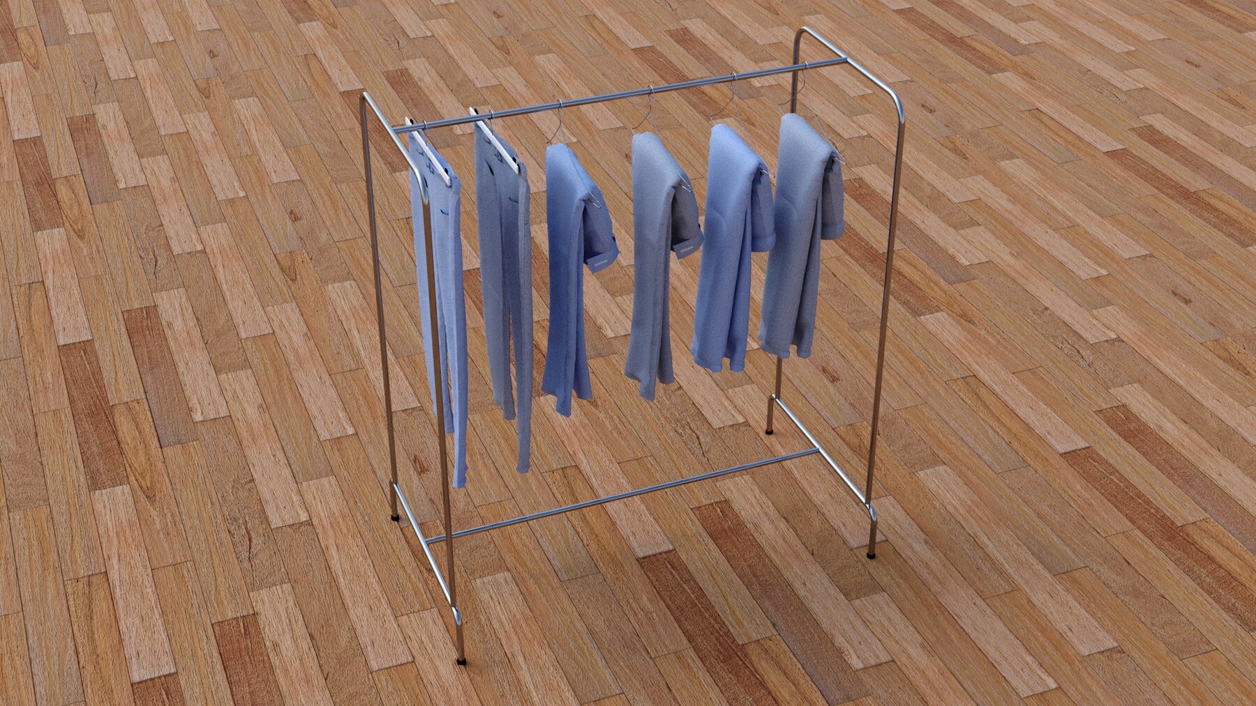 ArtStation - Textured Hanged jeans Rack | Game Assets