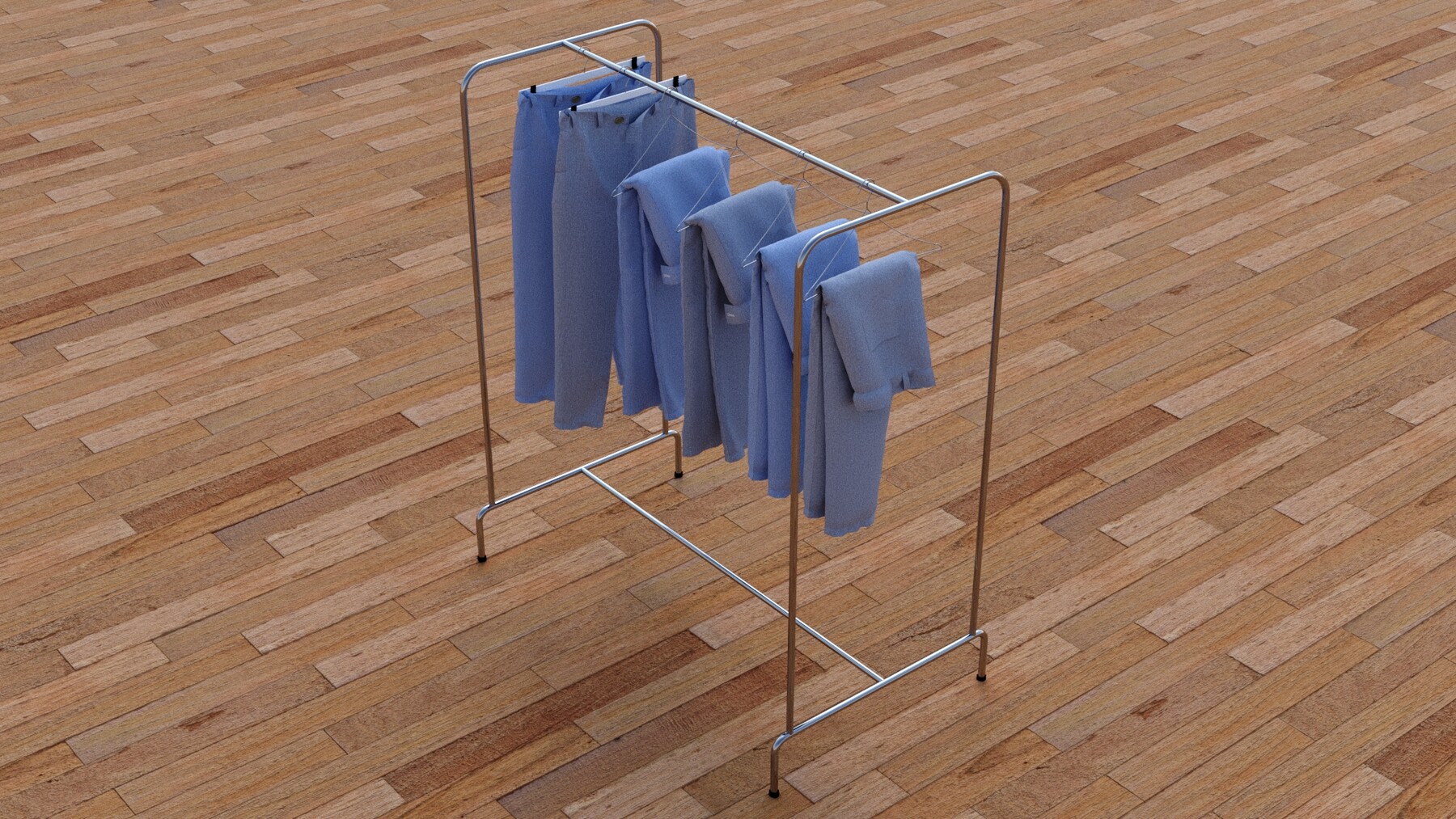 ArtStation - Textured Hanged jeans Rack | Game Assets