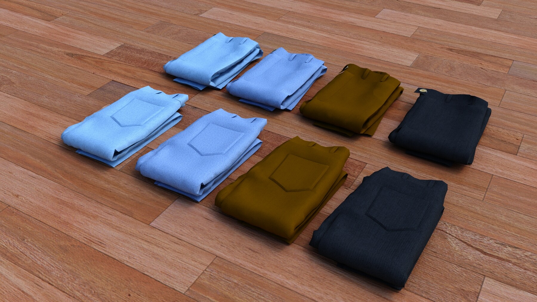 ArtStation - Textured Folded Jeans model | Game Assets